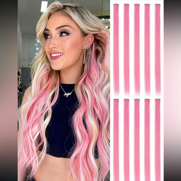 Rebellious Rose | Hair | Pcs Hot Pink 20 Inch Long Straight Synthetic ...